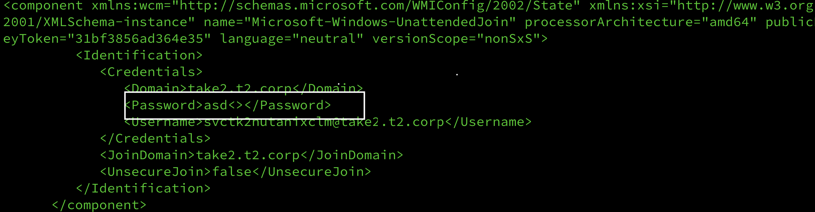 Windows Server Sysprep Unattend Xml Unable To Use Special Chars And For Pasword In