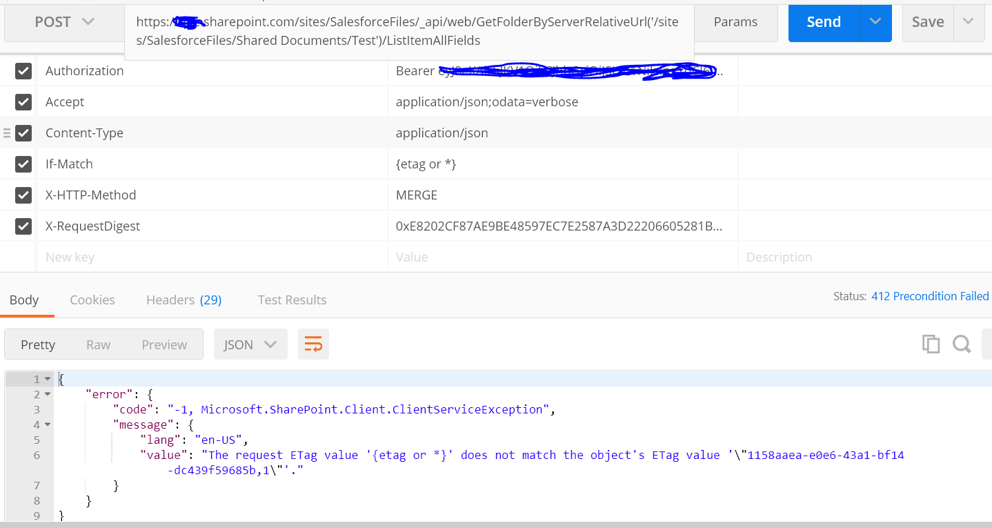 Not Able To Rename Folder Using Rest Api Using Postman Microsoft Qanda