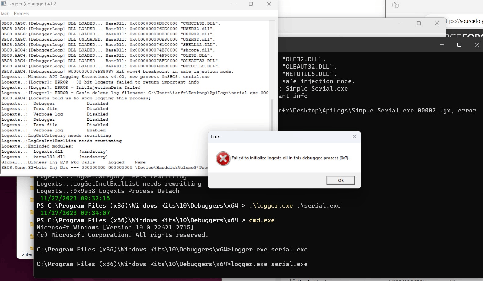 WinDbg - Logger.exe Won't Run Standalone - Microsoft Q&A
