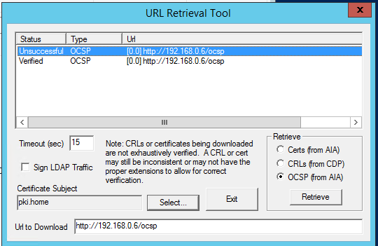 URL Retrival Tool OCSP check - Microsoft Q&A