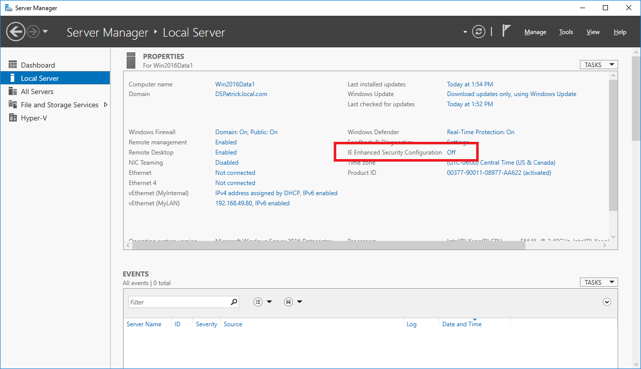 setting server 2019 security to win 10 or win 7 levels - Microsoft Q&A