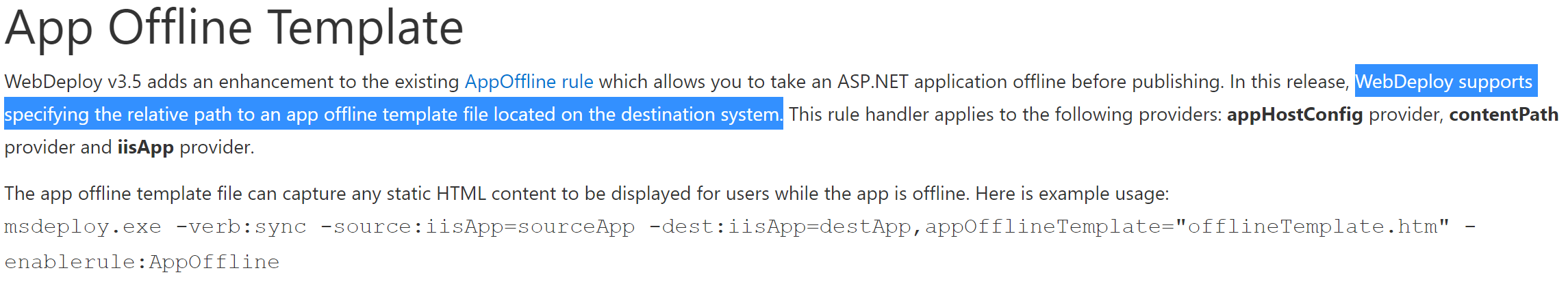 Use a custom app_offline.htm file in IIS Web App Deploy task (TakeAppOfflineFlag: True ...