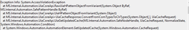 System.AccessViolationException on Windows 21H2 preview - Microsoft Q&A
