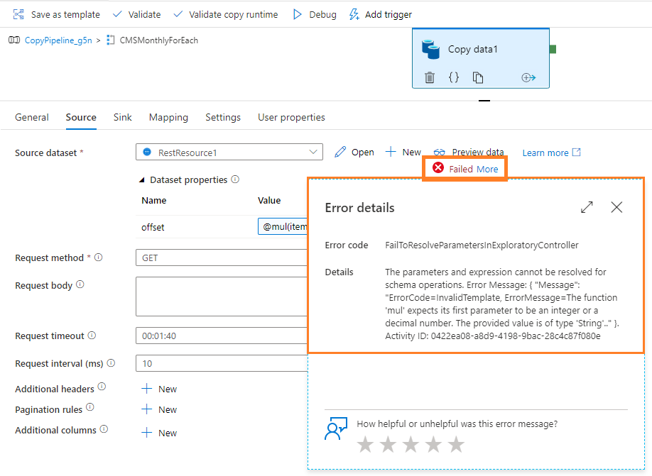 Azure Data Factory2s Pagination Rule For Rest Api Microsoft Qanda 4085