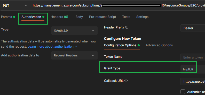 Creating Azure B2c Tenant Via Rest Api Fails With 401 You Do Not Have Permission To View This