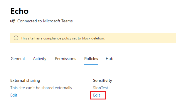 Remove SPO Site Sensitivity Label - Microsoft Q&A
