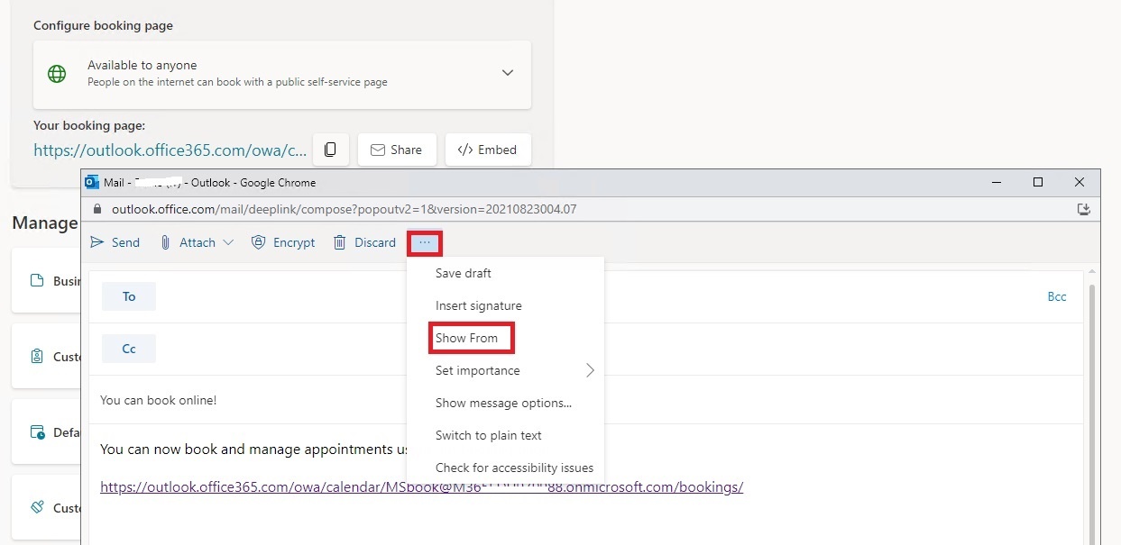 Microsoft Bookings - display name for email address - Microsoft Q&A