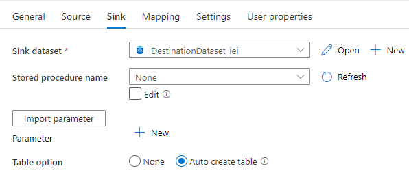 Import Parameter Table Type And Table Type Parameter Name For Stored Procedure In Azure Data