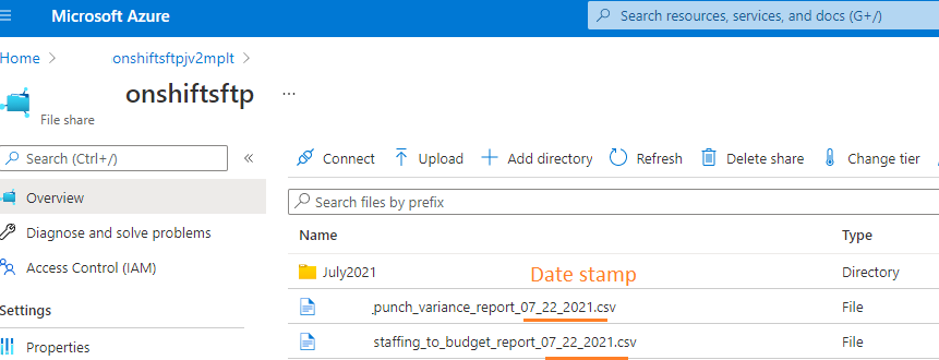 How to program to grab a csv file with today's date stamp (in Azure ...