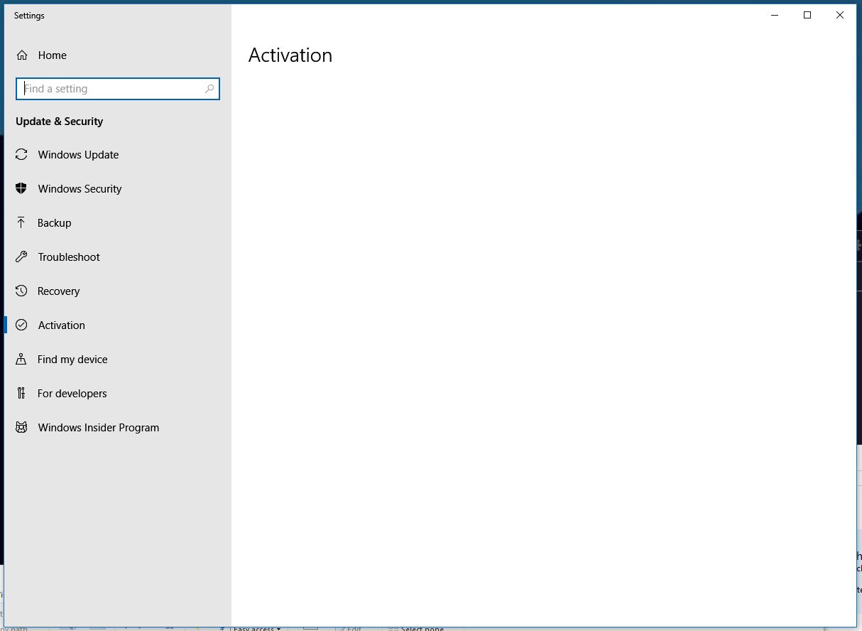 Windows 10 activation screen is blank! - Microsoft Q&A