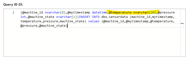 SQL DB Service (DTU): Query Performance insights: different statements ...