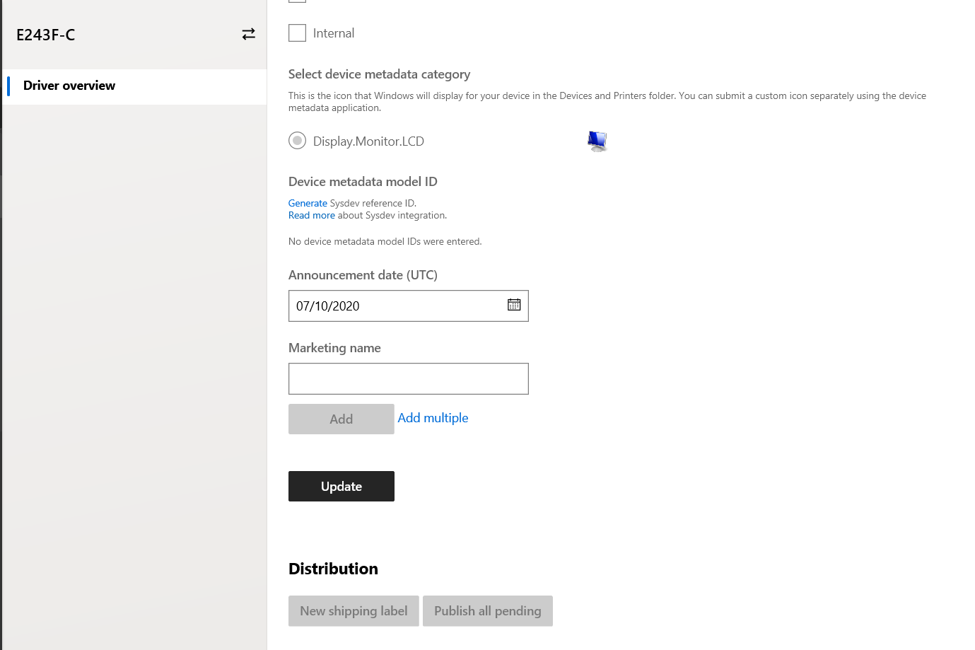 Driver distribution for Windows update - Microsoft Q&A