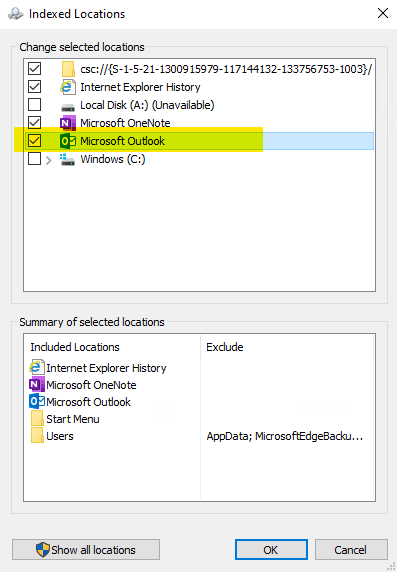 Indexing on Outlook 365 is not working - Microsoft Q&A