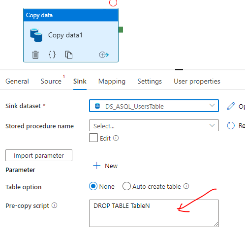 DataFactory - drop table if schema changes - Microsoft Q&A