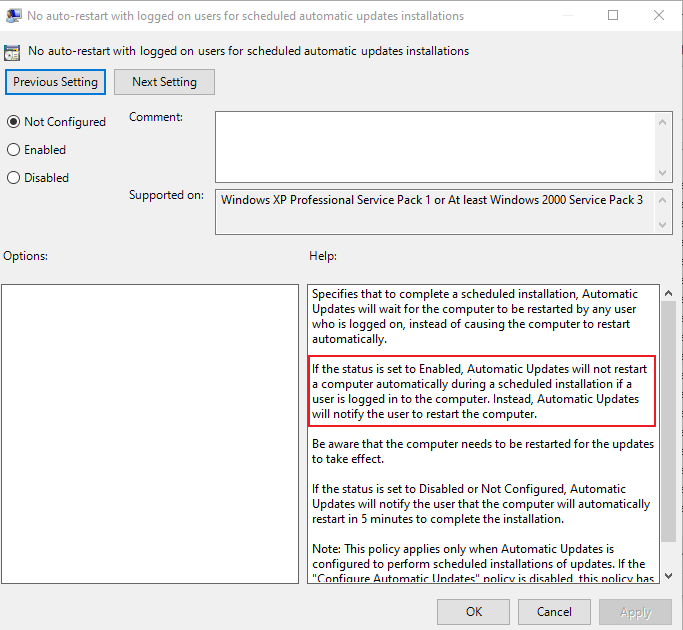 WSUS - completely prevent auto restarts on Servers - Microsoft Q&A WSUS - completely prevent auto restarts on Servers - Microsoft Q&A