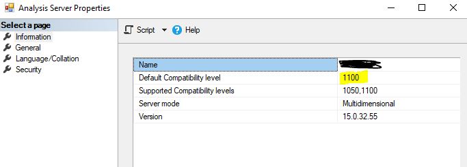 Cannot Change Compatability Level on SSAS 2019 (Multidimensional Model ...