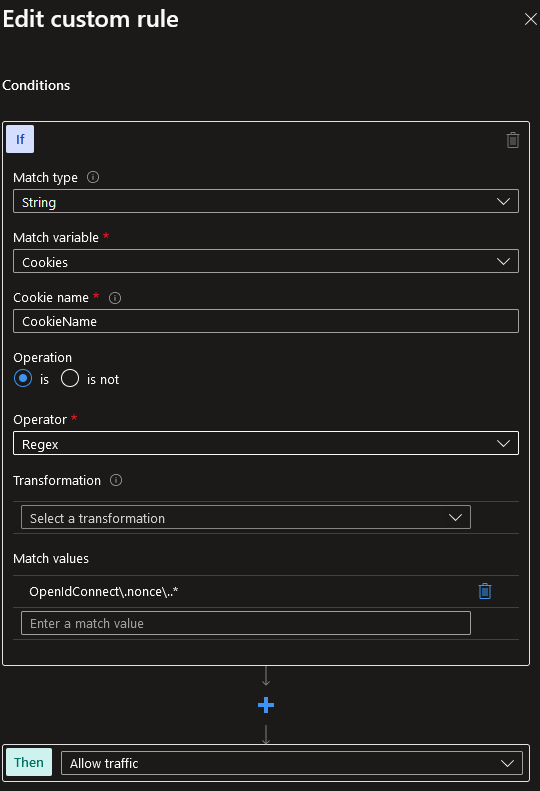 AFD WAF - How to configure custom rule for CookieName request attribute ... AFD WAF - How to configure custom rule for CookieName request attribute ...