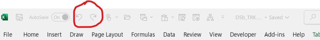 In Excel the dropdowns for Undo and Redo disappeared in the Quick ...