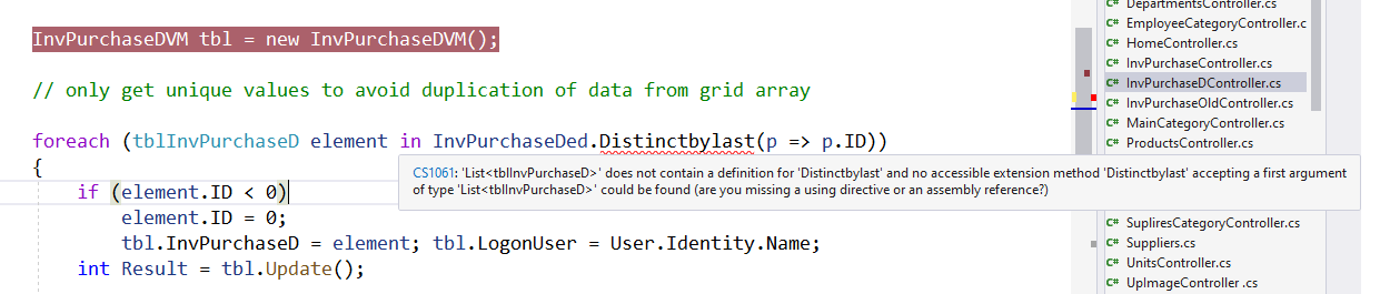 Error for Looping by use foreach - Microsoft Q&A
