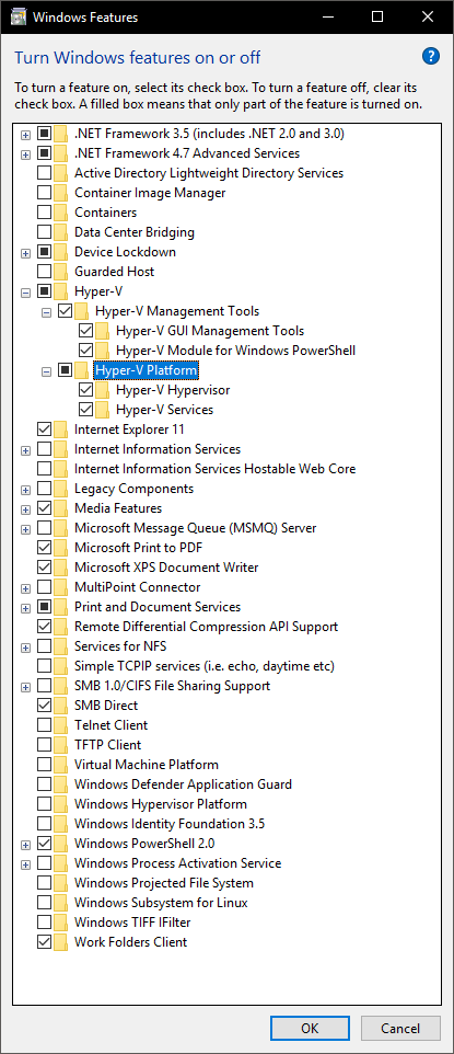 Windows 10 Enterprise LTSC 1809 Trouble Enabling Hyper-V Platform ...