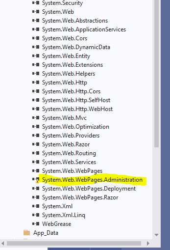 Missing A Reference The Referenced Component System Web Webpages Administration Could Not Be