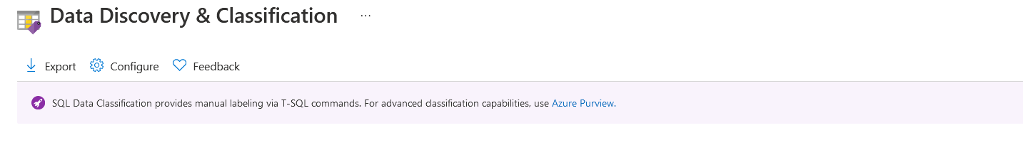 Sensitive data in your SQL databases should be classified - Microsoft Q&A
