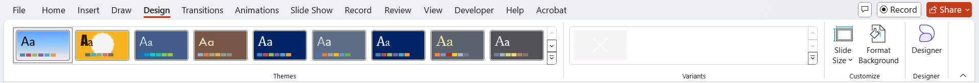 Missing Powerpoint Designer (even in the Customize Ribbon) - Microsoft Q&A