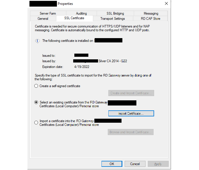 Remote Desktop is presenting the wrong certificate at connection ...