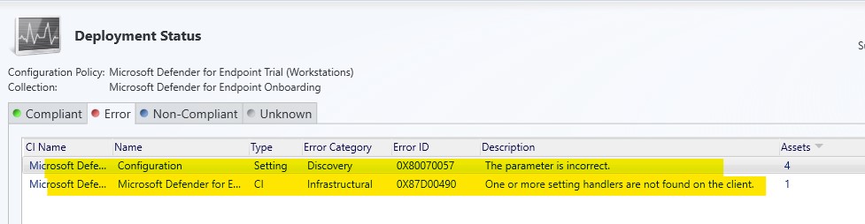 Microsoft Defender For Endpoint Onboarding With Mem Configmgr Issue Microsoft Qanda