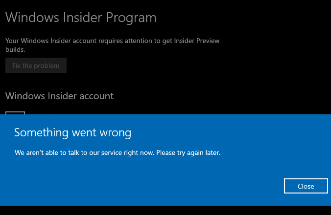 Your Windows Insider account requires attention to get Insider Preview ...