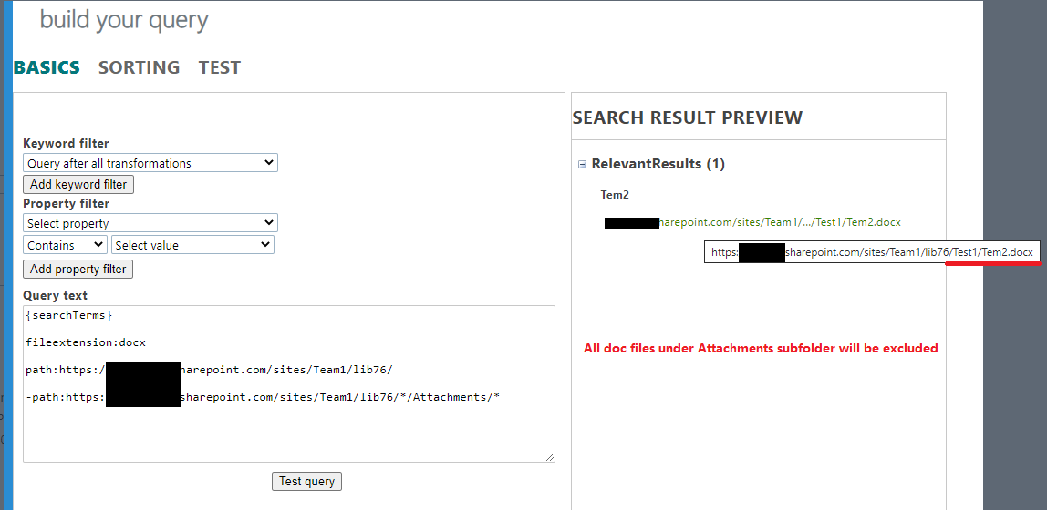 Limit Search Results (SP Online) - Microsoft Q&A