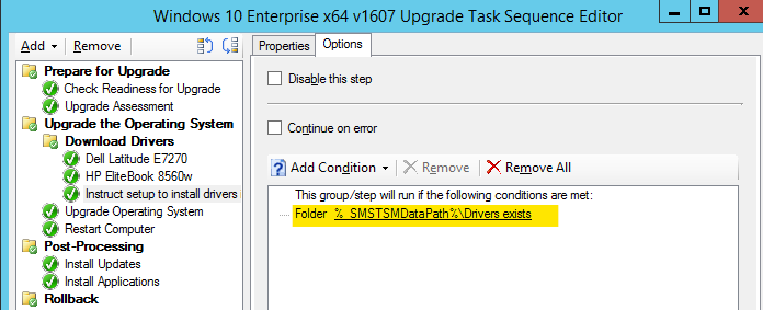 Question Sccm In Place Upgrade Task Sequence How To Apply Driver Before Upgrade Os Step