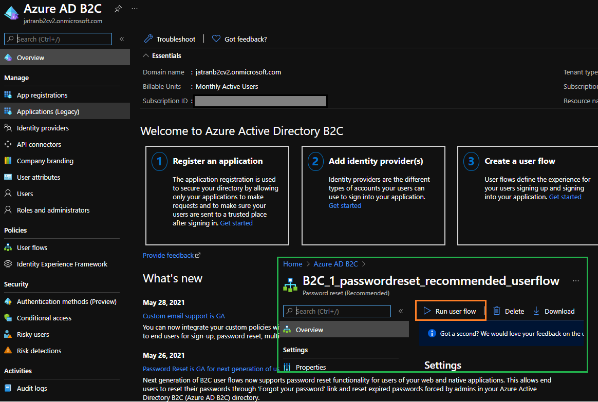 RUN USER FLOW BUTTON NOT VISIBLE - Microsoft Q&A RUN USER FLOW BUTTON NOT VISIBLE - Microsoft Q&A