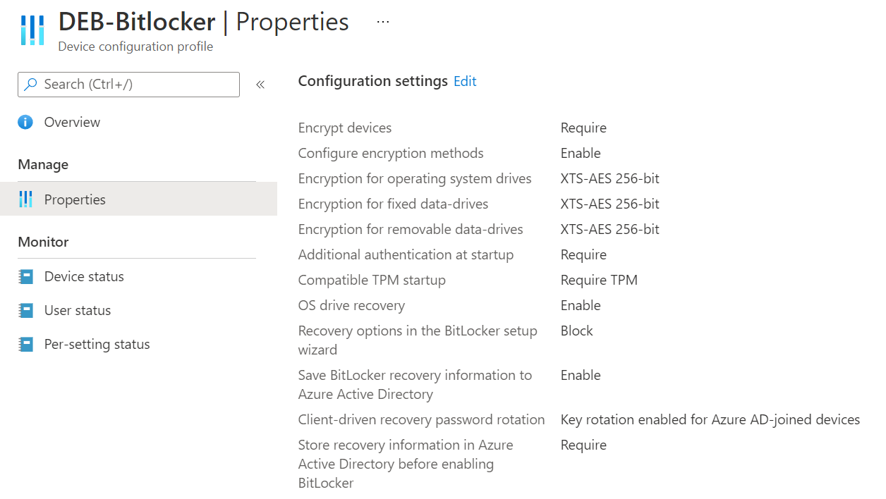 Unknown conflict in Bitlocker settings - Microsoft Q&A