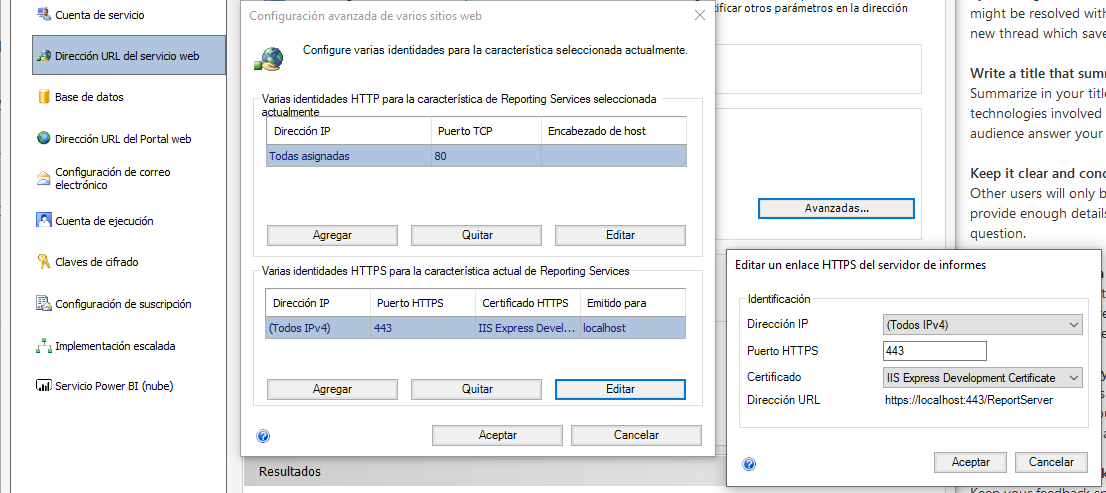 I can't embed the SSRS reports in the views on my Visual Studio project ...