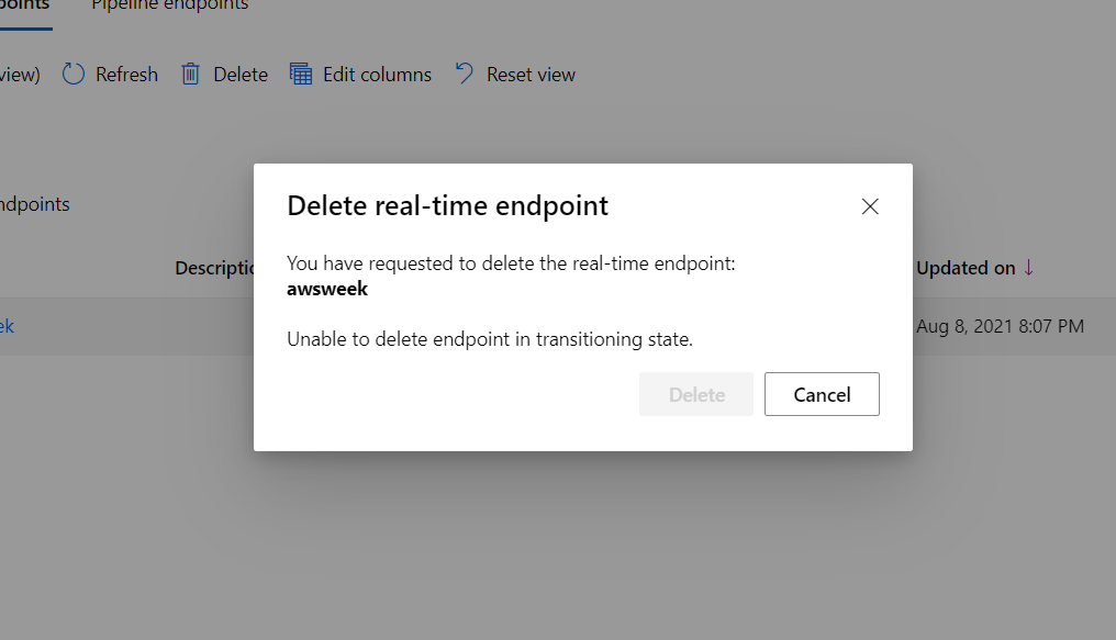 Endpoint Deletion - Microsoft Q&A