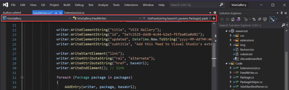 Class object select bar - Microsoft Q&A
