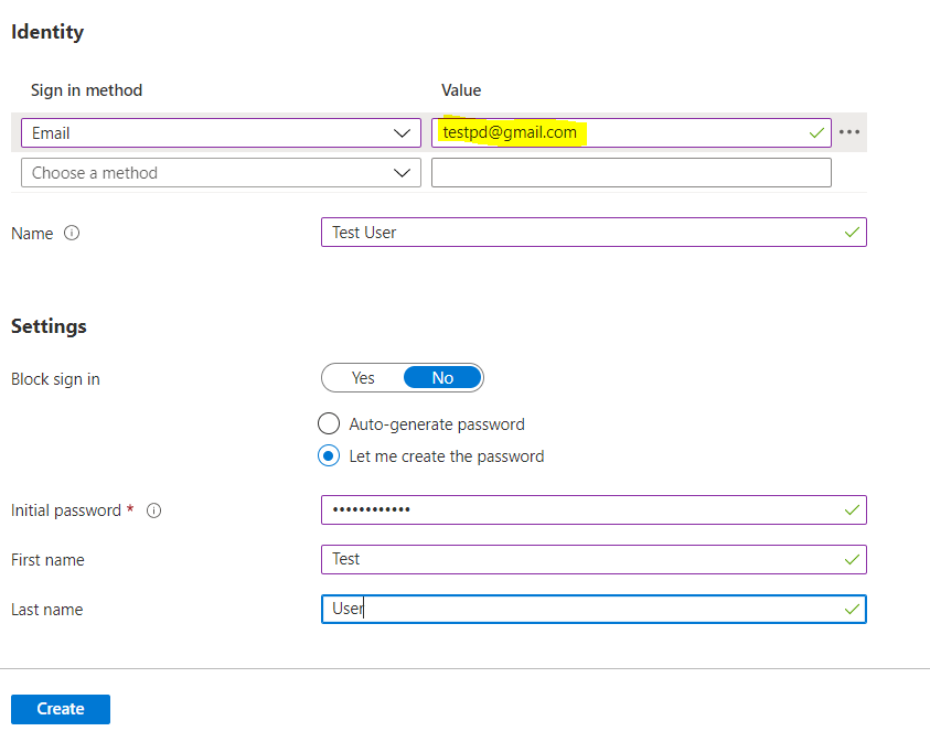 Cannot create a azure b2c user via MS Graph API - Microsoft Q&A Cannot create a azure b2c user via MS Graph API - Microsoft Q&A