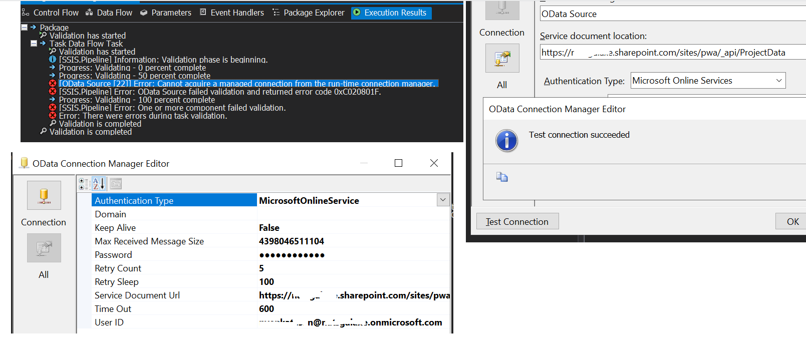 Unable To Extract Odata To Ssis Microsoft Qanda