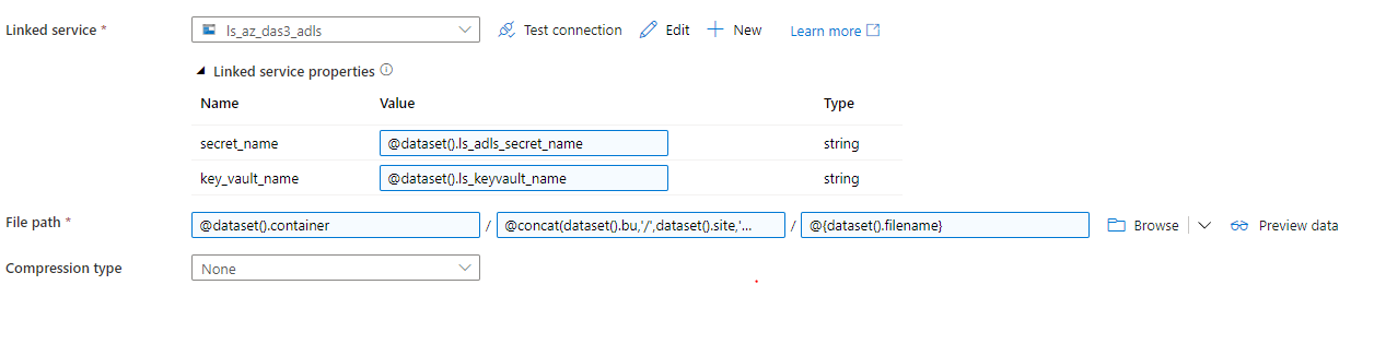 Azure Data Factory- Data Source sink path Issues - Microsoft Q&A