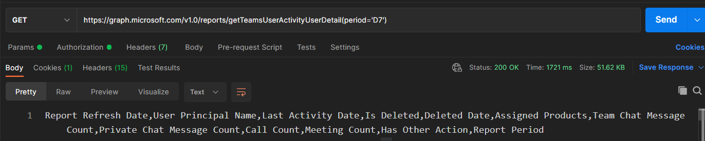 Microsoft Teams user activity reports api gives no data on usage times - Microsoft Q&A