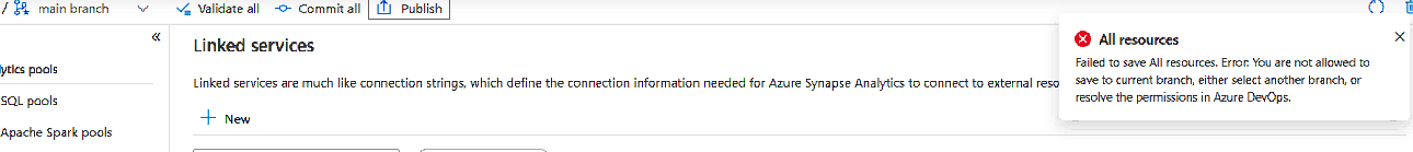 pipeline publish error - Microsoft Q&A