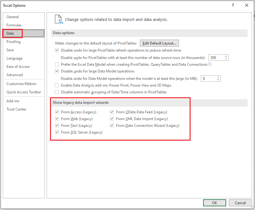 Excel Using Odbc Instead Of Ole Db Not Possible Microsoft Qanda 3464
