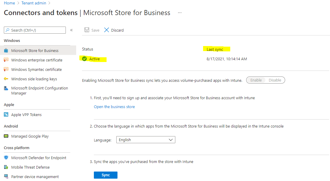 intune apps from Business store - Microsoft Q&A