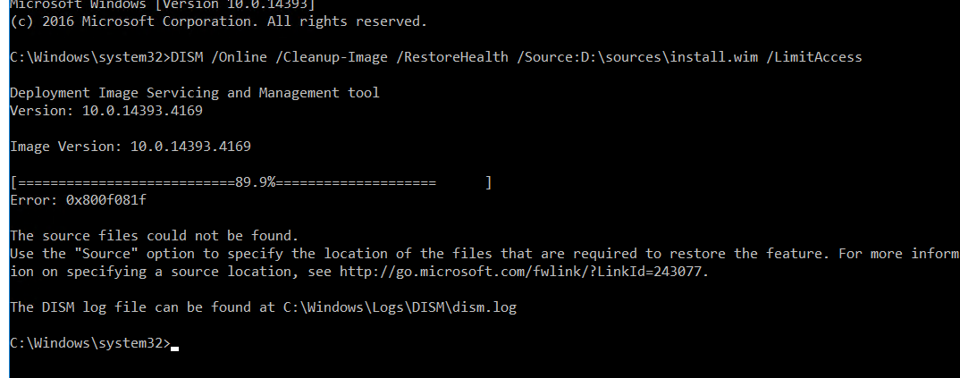 How to repair corrupted files with Windows Server 2016 Standard ISO image, anyone know anything ...