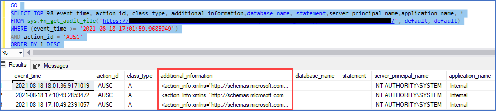 Azure SQL DB audit specification and AUDIT_CHANGE_GROUP - Microsoft Q&A
