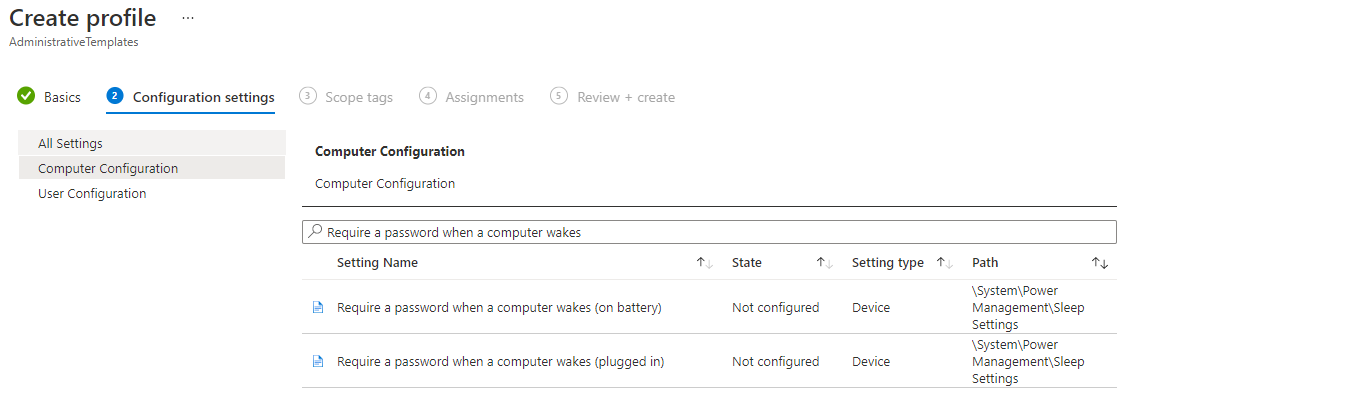 Remove Disable Sleep Mode For Intune Device Configuration Profile