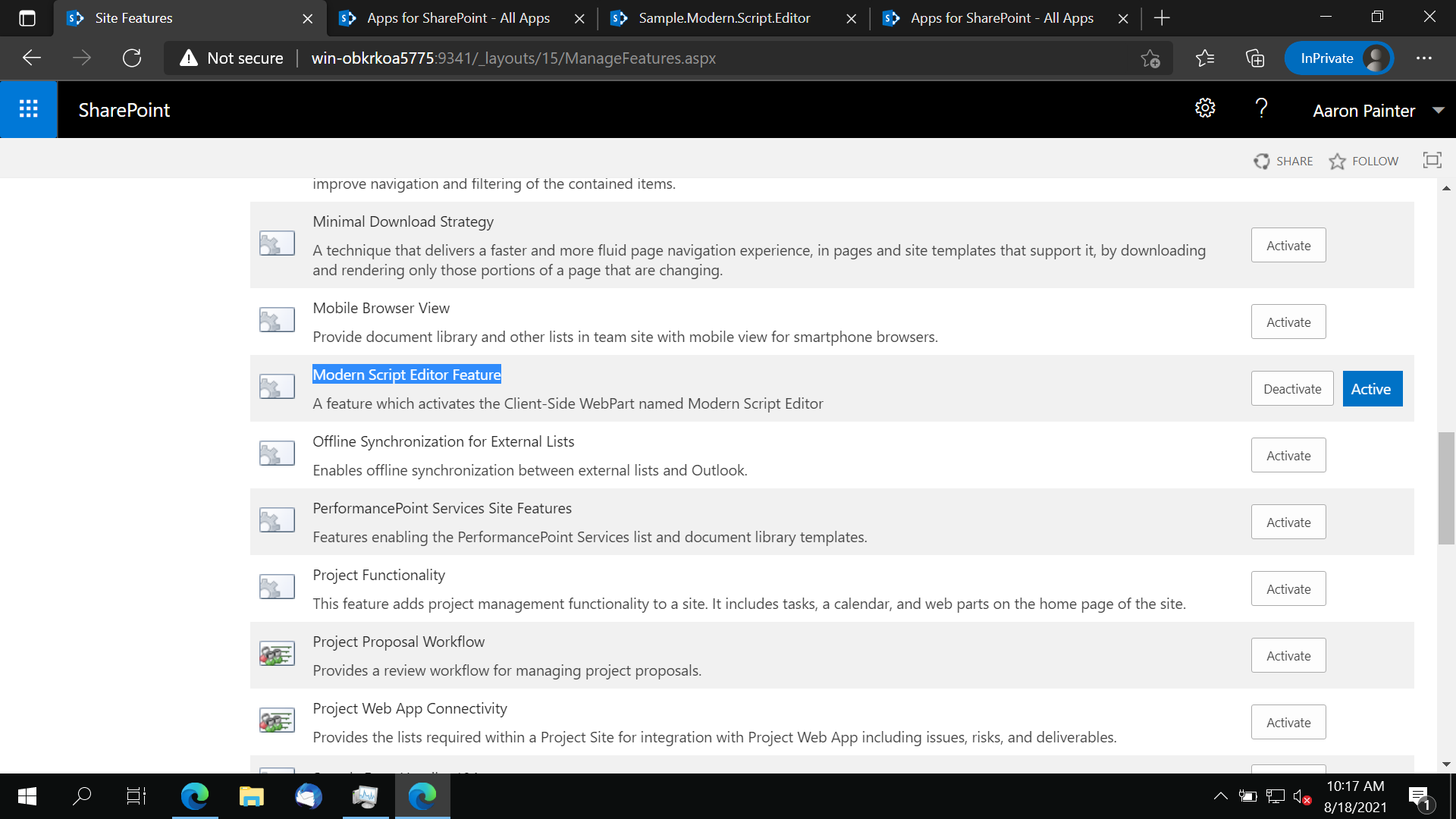 Regarding The React Script Editor Onprem Comes From Pnpsp Dev Fx Webparts Microsoft Qanda