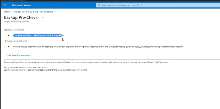 Restore point collection deletion and its overall impact - Microsoft Q&A