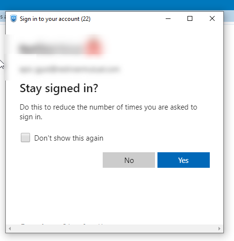 how to disable "stay signed in" when logging into Azure Ad. - Microsoft Q&A